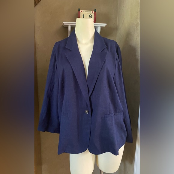 Cato | Jackets & Coats | Cato Blazer Linen Blend Blazer Plus Sportswear ...